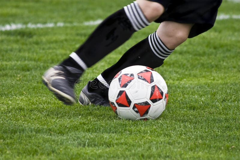 De Bal Van Het Voetbal Van De Schop Stock Foto - Image of sport ...