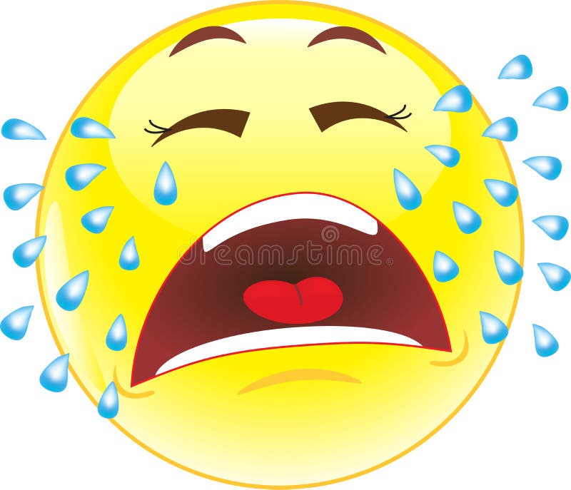 Het Schreeuwen Smiley. Emoties. Stock Illustratie - Illustration of ...