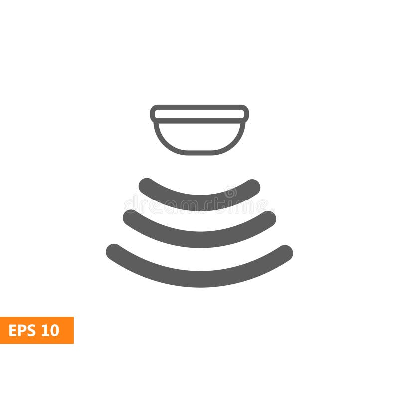 Symbool Van Het Pictogram Van De Sensor Van De Beweging Stock ...