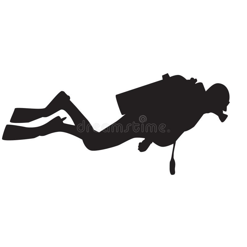 Het Silhouet Van De Duiker. Vector Illustratie - Illustration of vector ...