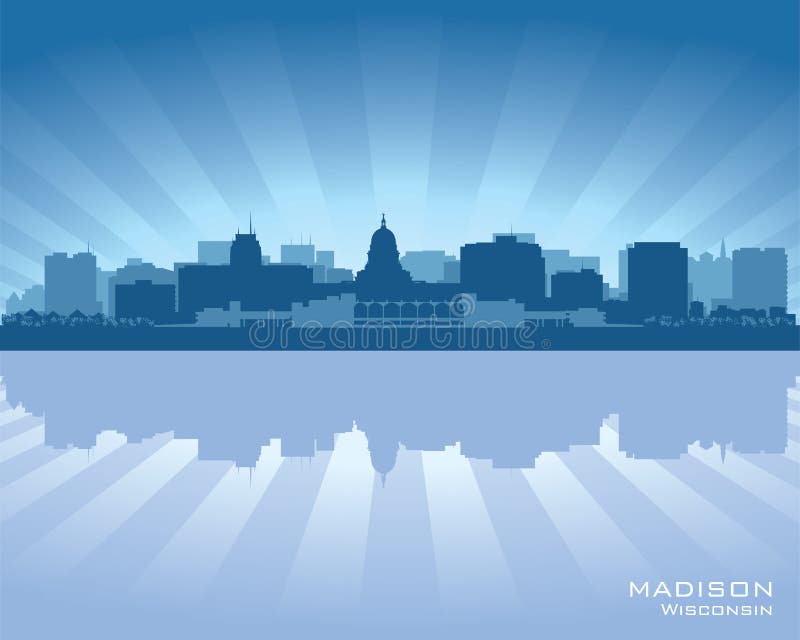 Madison Wisconsin Usa America Vector Schetch City Illustration Line Art ...