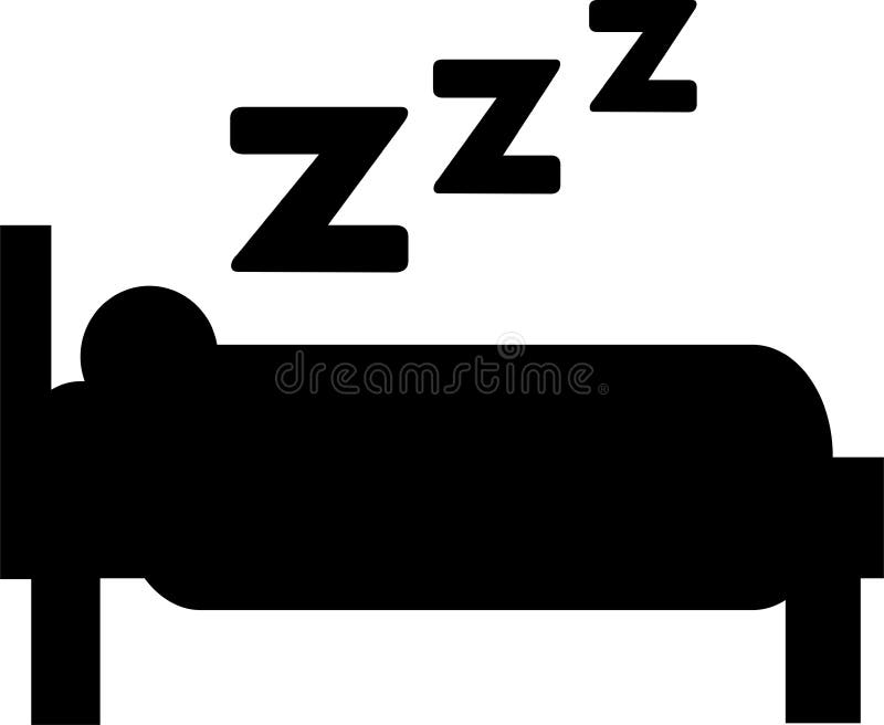 Het slapen - Bed stock illustratie. Illustration of embleem - 6886250