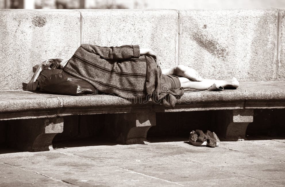 De slapende zwerver stock foto. Image of vuil, stedelijk - 3262762