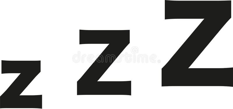 Het slapen zzz z-z vector illustratie. Illustration of nacht - 107208647