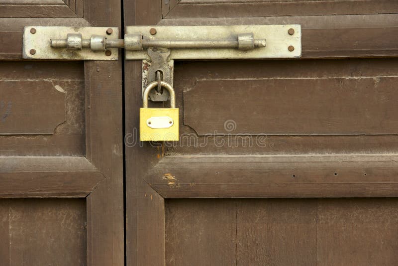 Het slot van de deur stock afbeelding. Image of sluit - 18433603