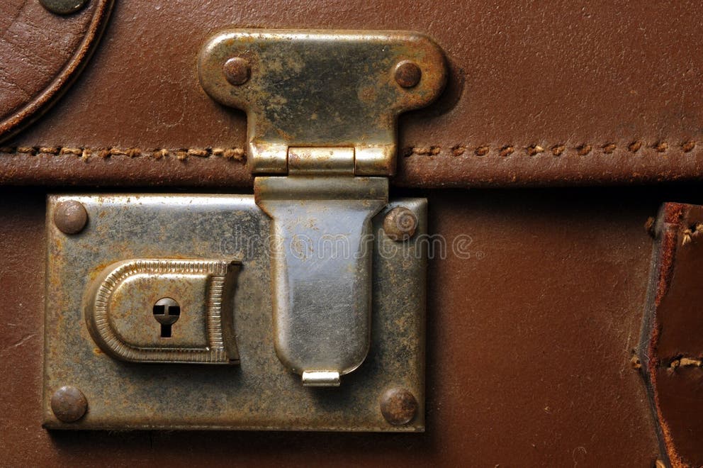 Koffer slot stock foto. Image of koffer, reis, geval, leer - 5172730