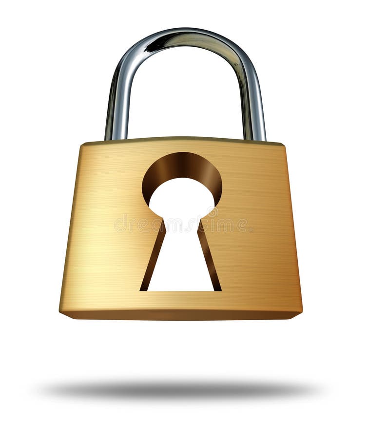 Het Slot Van De Veiligheid Met Sleutelgat Stock Illustratie ...