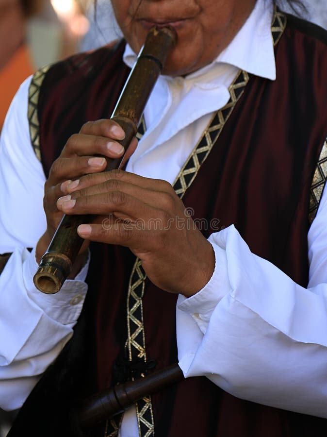 Het spelen van de fluit stock afbeelding. Image of artistiek - 125425685