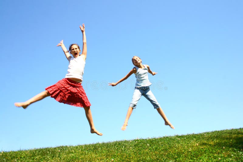 Het springen in de lucht stock foto. Image of blauw, uitgerekt - 6541358