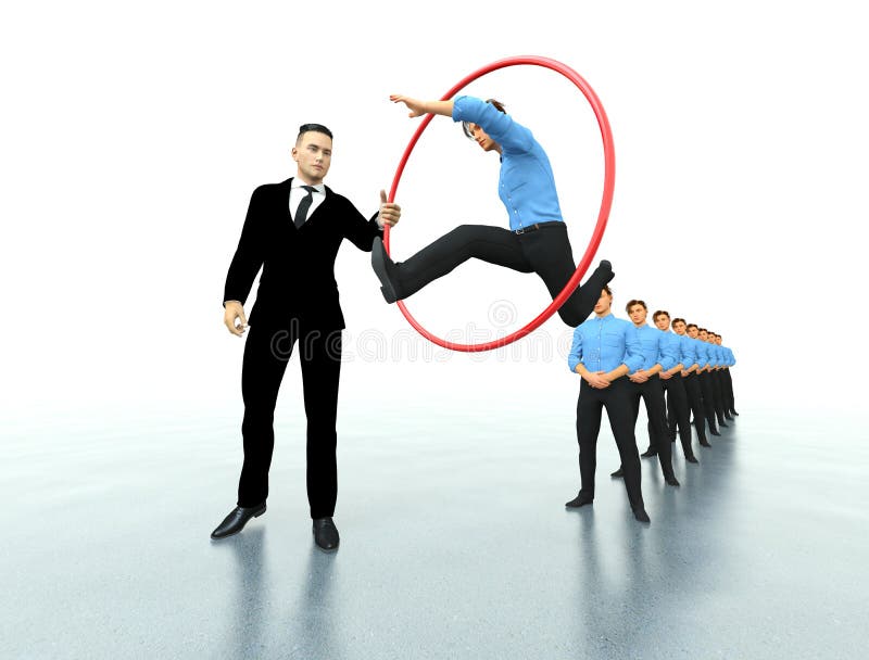 Het springen door Hoepels stock illustratie. Illustration of door - 109630463