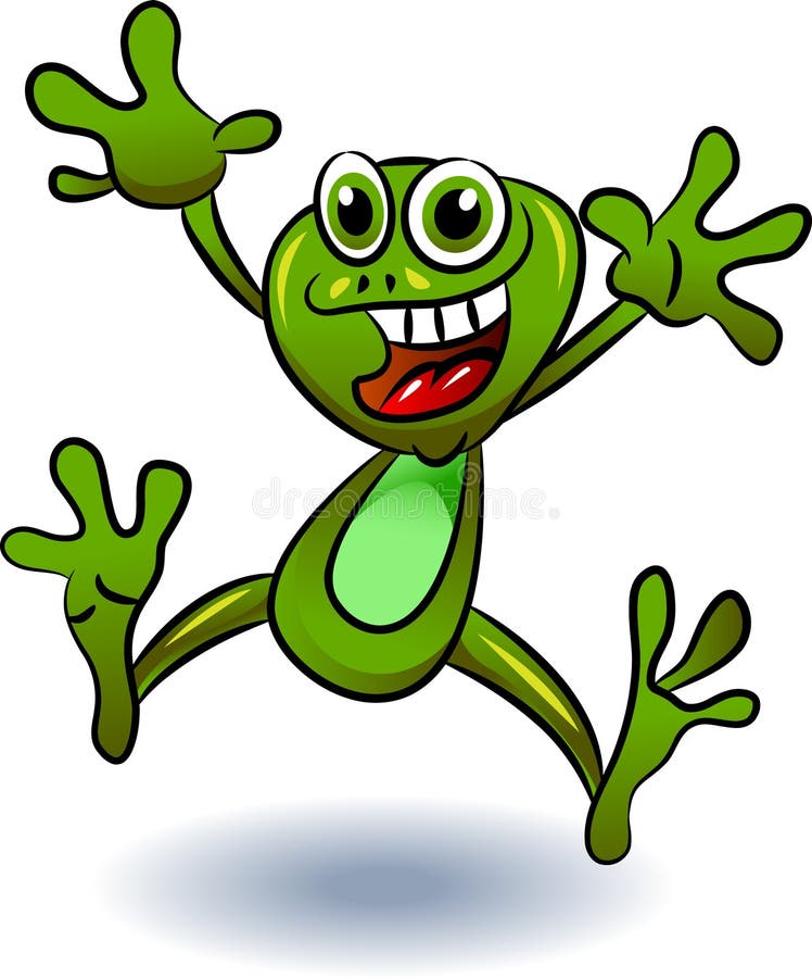 Het springen kikker vector illustratie. Illustration of tropisch - 90134245