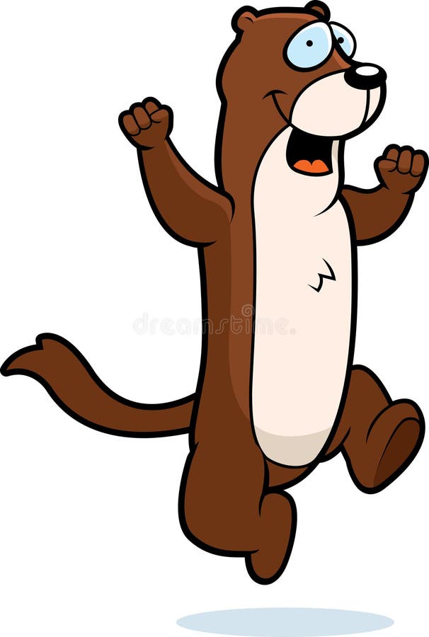 Het Springen van de wezel vector illustratie. Illustration of winnen ...