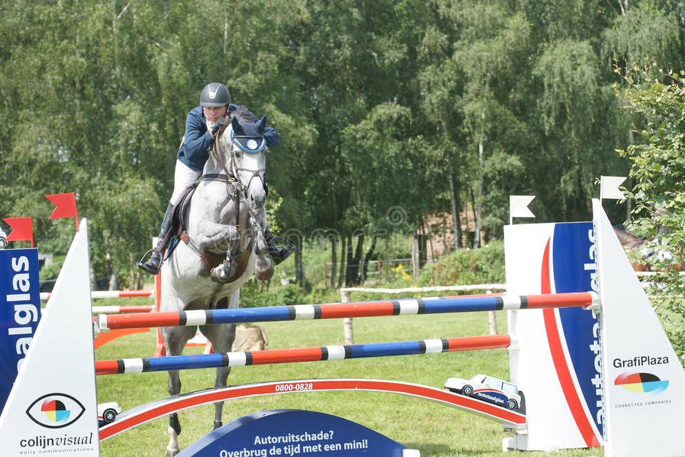 Het springen van het paard redactionele stock afbeelding. Image of ...