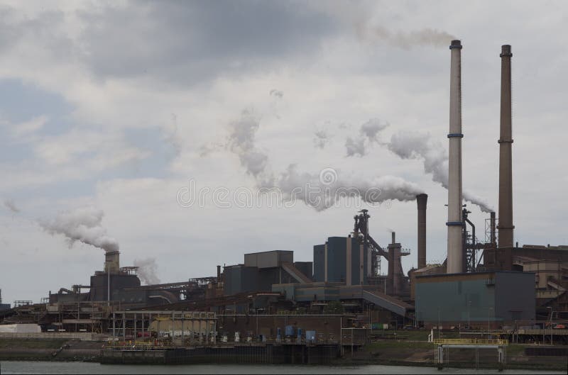 Hoogovens IJmuiden Nederland Stock Foto - Image of installatie ...