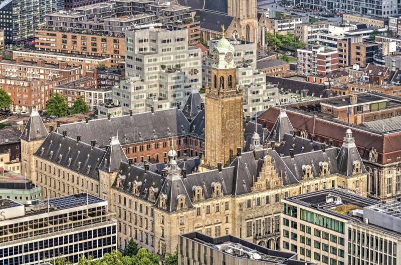 Het Stadhuis Van Rotterdam, Nederland Redactionele Stock Afbeelding ...