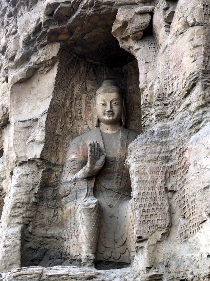 De Grotten van Yungang stock foto. Image of grotten - 138937948