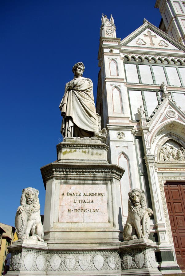Standbeeld Van Dante, Florence Stock Foto - Image of bestemming ...