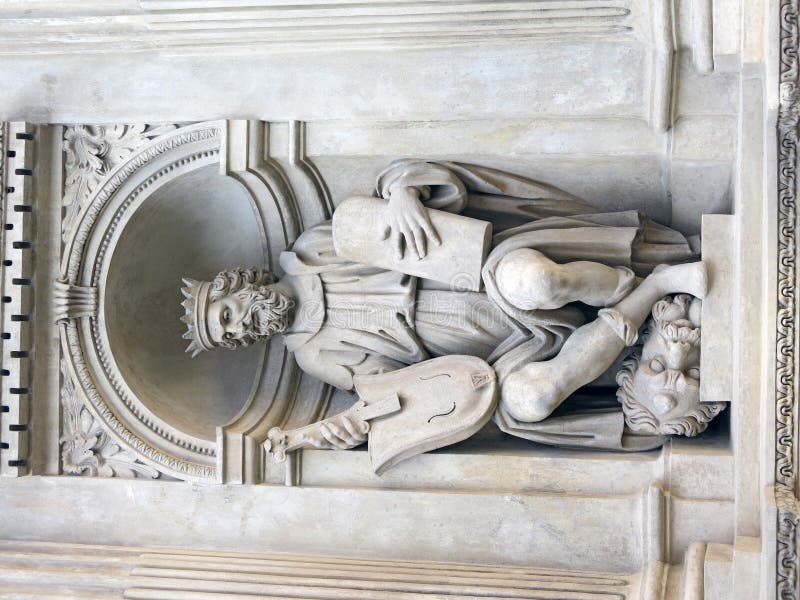 Koning David Statue Op Onderstel Zion, Jeruzalem Stock Afbeelding ...