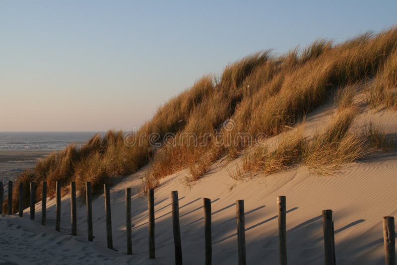 Het Strand En Het Overzees in Terschelling, Nederland Stock Afbeelding ...