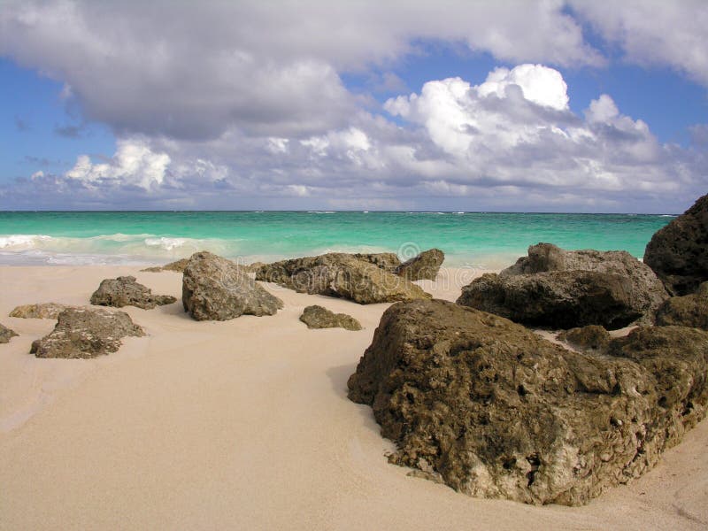 Het Strand van het koraal stock afbeelding. Image of blauw - 94941