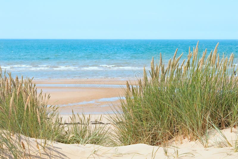 Het Strand Van Het Zand in Formby, Het UK Stock Afbeelding - Image of ...