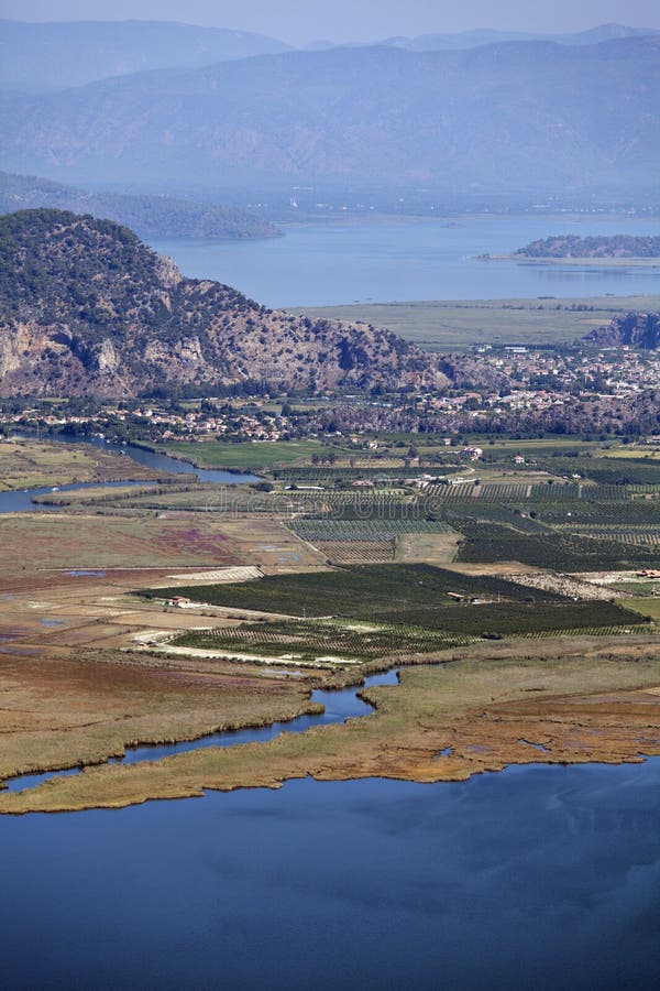 Het Strand Van Iztuzu En Delta Van Rivier Dalyan Stock Afbeelding ...