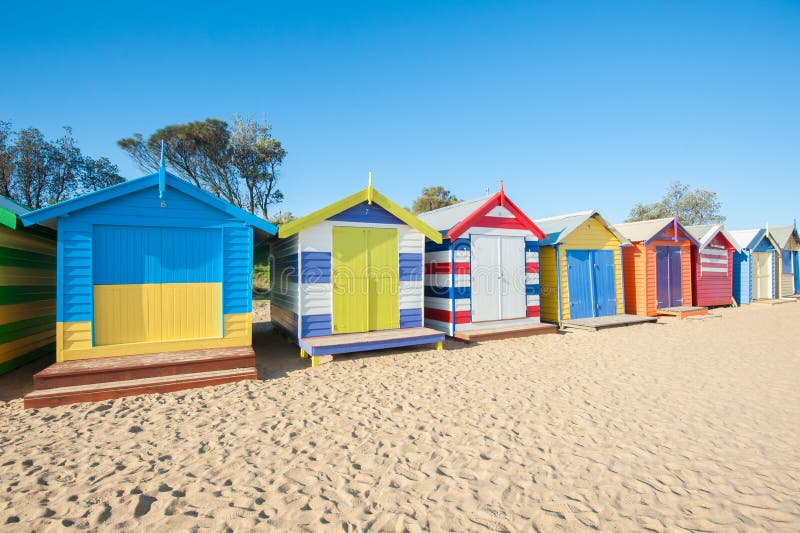 Het Strandcabines Van Melbourne Redactionele Stock Foto - Image of ...
