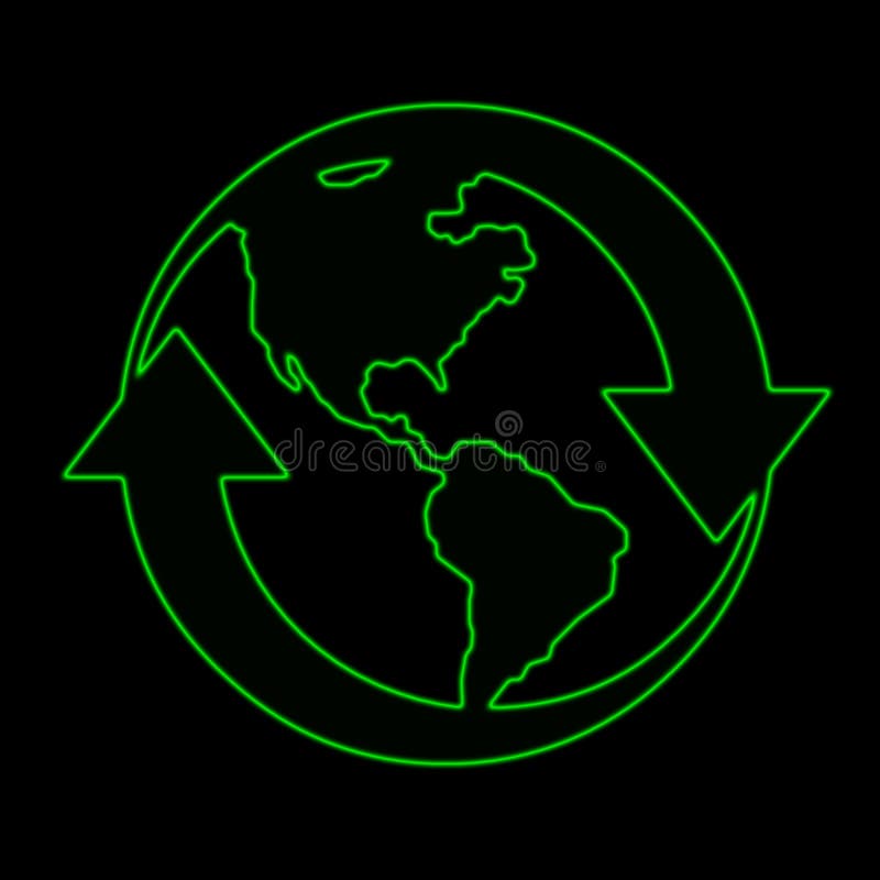 Het symbool van de aarde stock illustratie. Illustration of recycleer ...