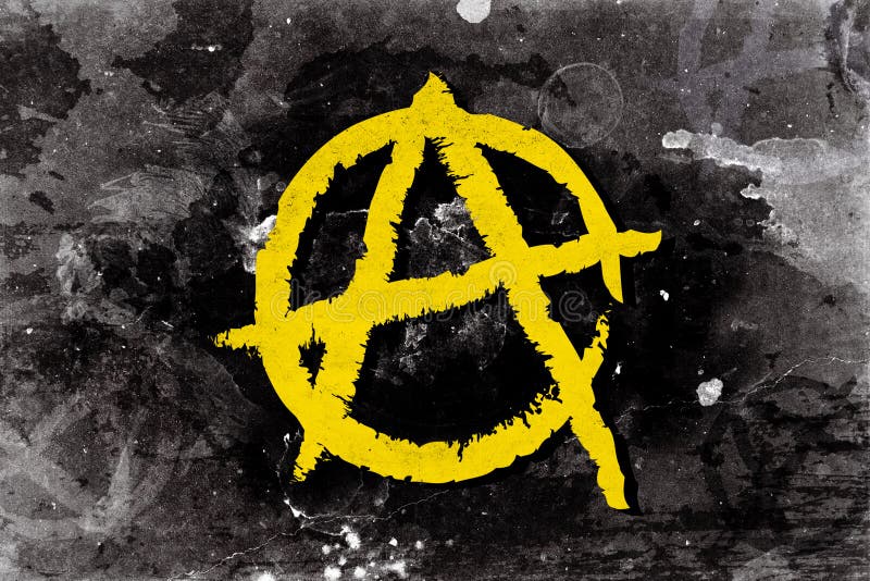 Het Symbool Van De Anarchie Op Een Achtergrond Stock Illustratie ...