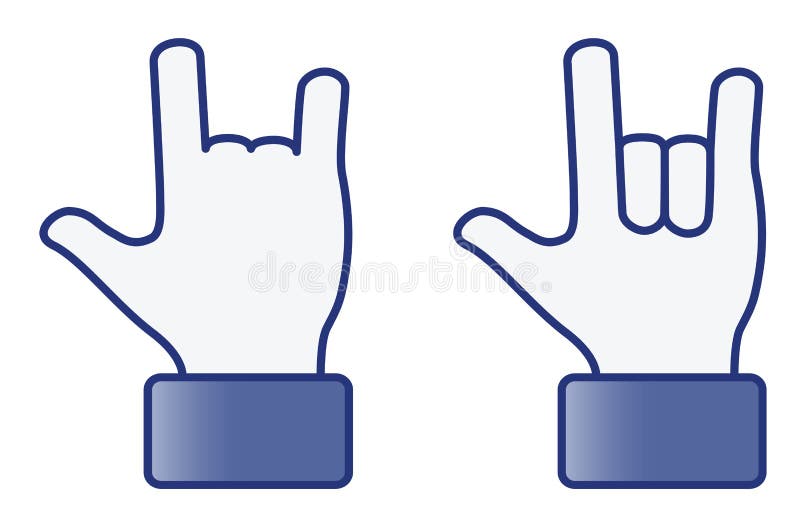 Het Symbool Van De Hand---Liefde Tweede Vector Illustratie ...