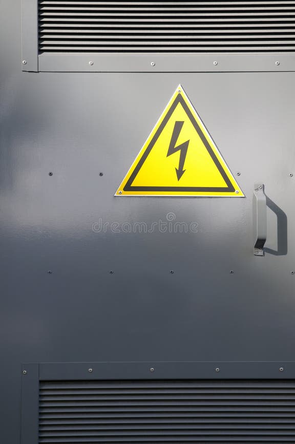 Het Symbool Van De Hoogspanning. Stock Afbeelding - Image of lijn ...