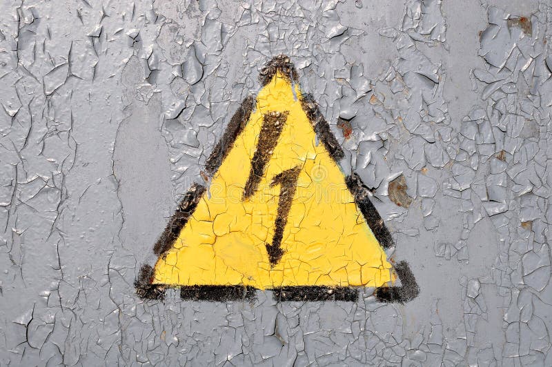 Het Symbool Van De Hoogspanning Stock Afbeelding - Image of ...