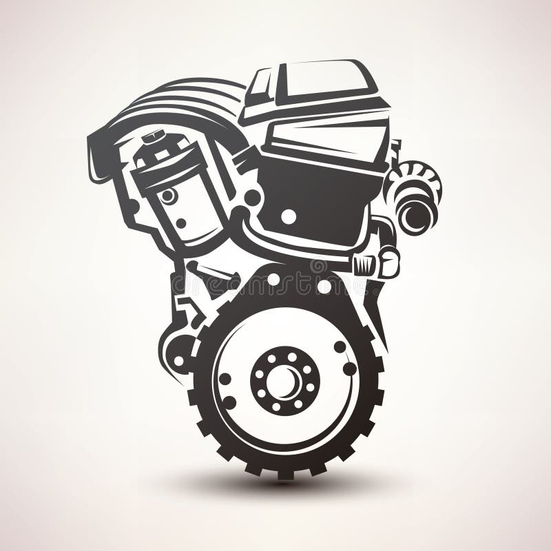 Het Symbool Van De Motorauto Vector Illustratie - Illustration of ...