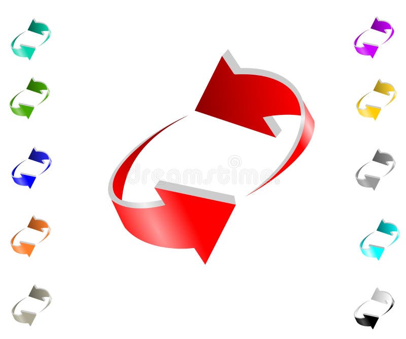 Het symbool van de pijl stock illustratie. Illustration of rond - 17331203