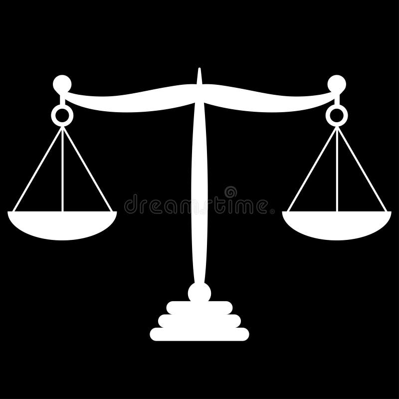 Weegschaal Symbool Voor Ontwerp Vector Illustratie - Illustratie ...