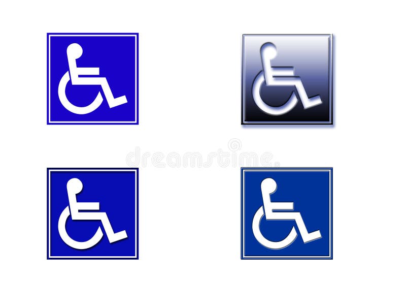 Het Symbool Van De Rolstoel Stock Illustratie - Illustration of teken ...