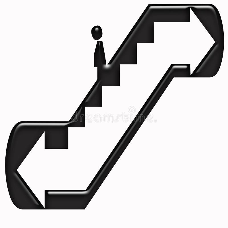 Het symbool van de roltrap stock illustratie. Illustratie bestaande uit ...