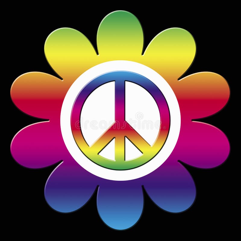 Het symbool van de vrede stock illustratie. Illustration of grafisch ...