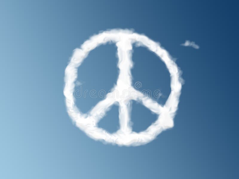 Het Symbool Van De Vrede Als Wolk Stock Illustratie - Illustration of ...