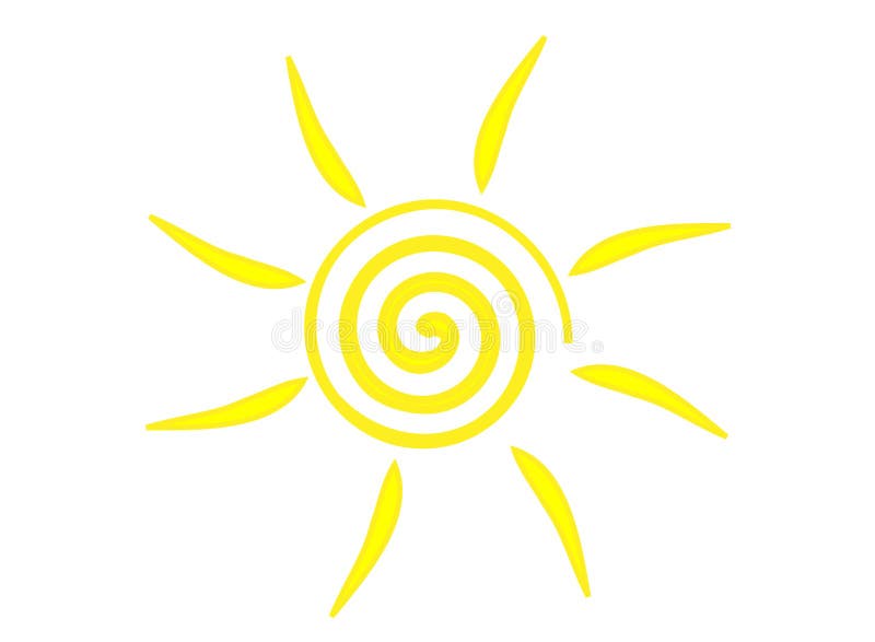 Het symbool van de zon vector illustratie. Illustration of nave - 8754618