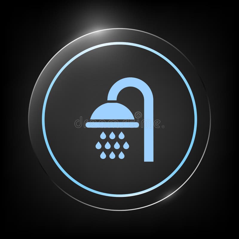 Het Symbool Van Het Douchepictogram Vector Illustratie - Illustration ...
