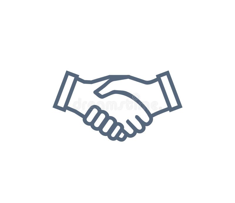 Vertrouwenspictogram. Handdruk Met Schild. Symbool Voor Partnerschap En ...