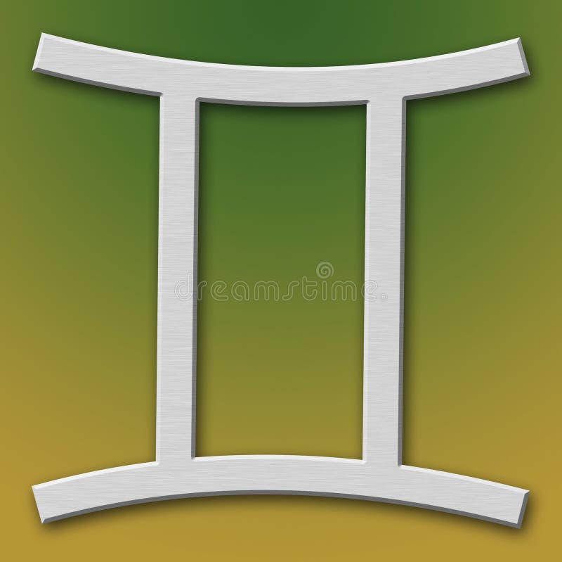 Het Symbool Van Het Aluminium Van Tweeling Stock Illustratie ...