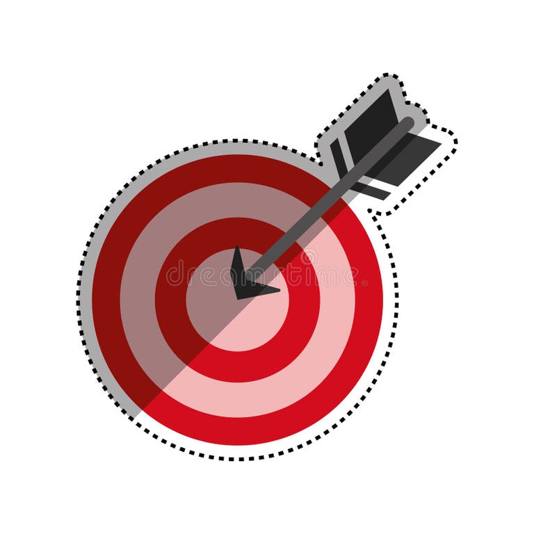 Het Symbool Van Het Doeldartboard Stock Illustratie - Illustration of ...