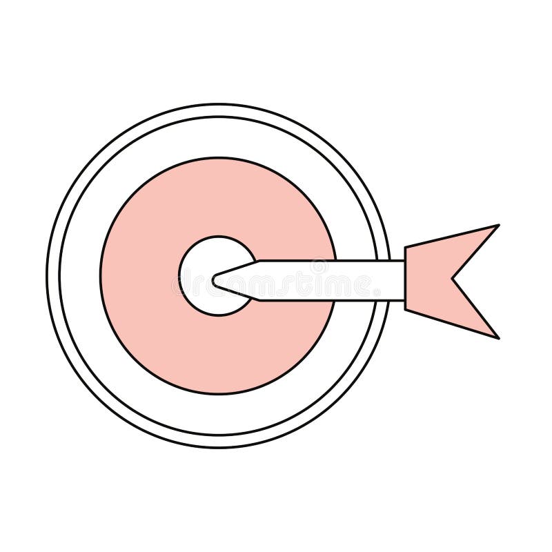 Het Symbool Van Het Doeldartboard Vector Illustratie - Illustration of ...