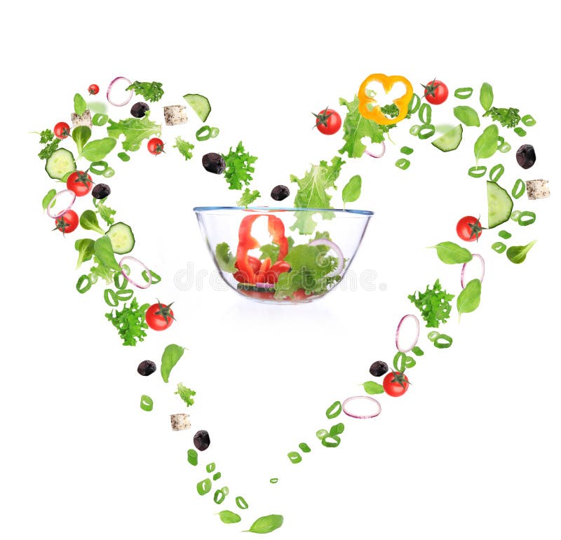 Het Symbool Van Het Hart Dat Van Groente Wordt Gemaakt Stock Foto ...