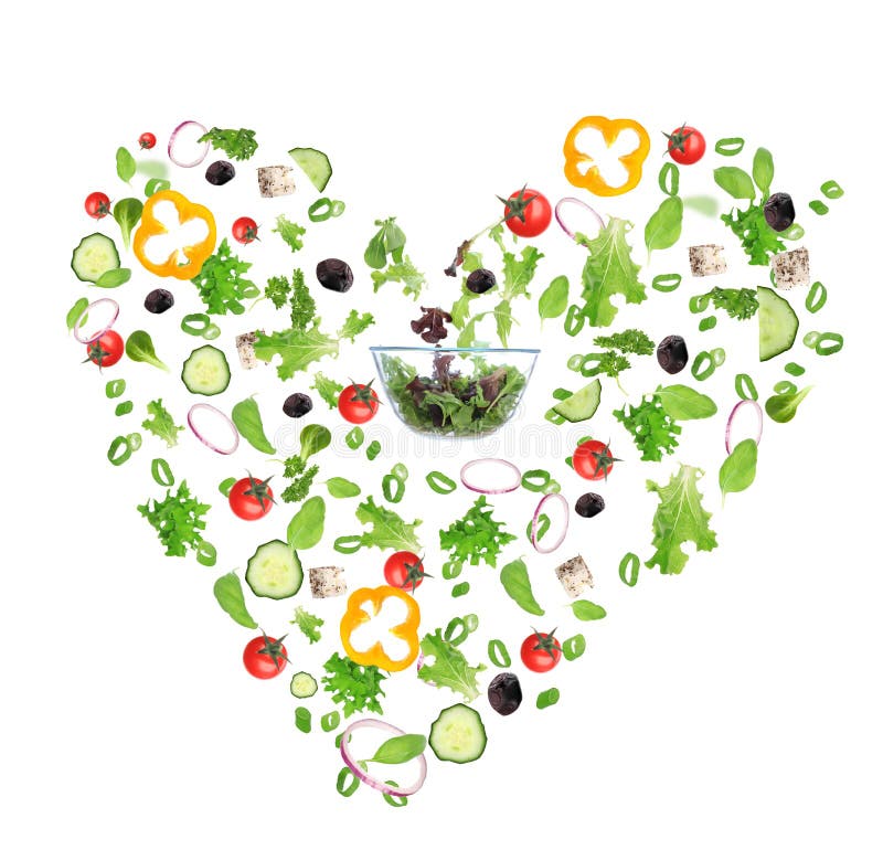 Het Symbool Van Het Hart Van Groente Stock Afbeelding - Image of ...