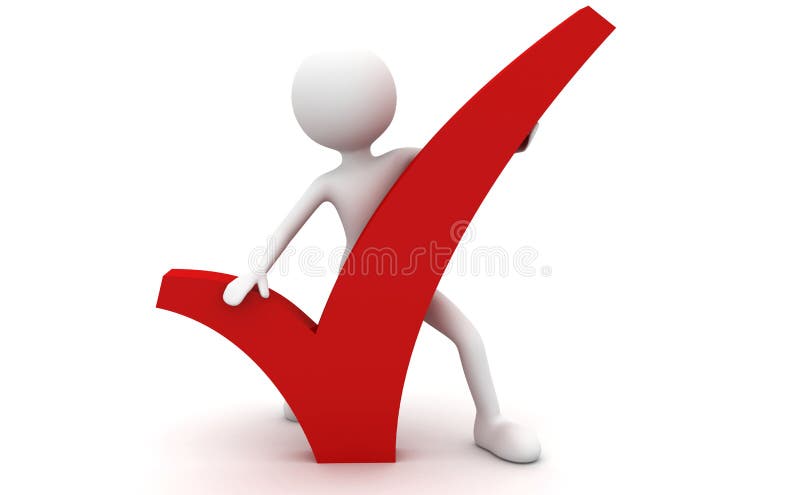 Het symbool van het vinkje stock illustratie. Illustration of gezegd ...