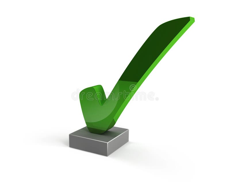 Het symbool van het vinkje stock illustratie. Illustration of controle ...