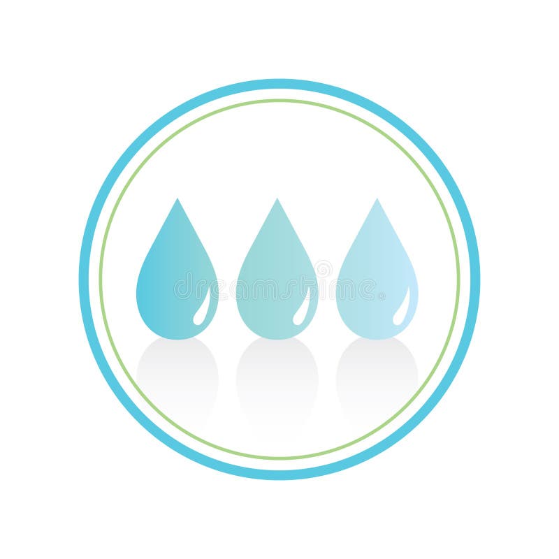 Het Symbool van het water vector illustratie. Illustration of daling ...